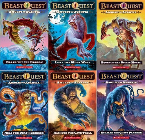 Beast Quest: Amulet of Avantia Box Set: 6 Books Plus Panther Dog Tag ...