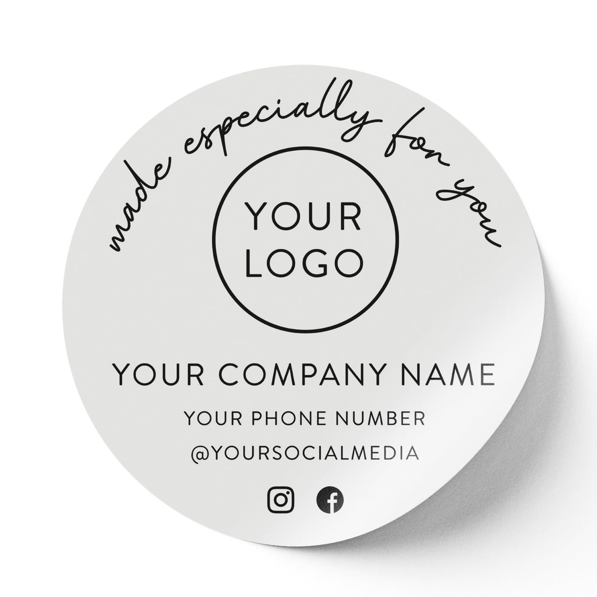 Amazon.com : 100 Round Custom Stickers, Custom Stickers for Business ...