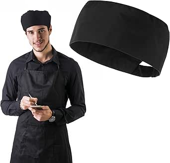 Amazon.com: Yolev Mesh Top Skull Cap Professional Catering Chefs Hat ...