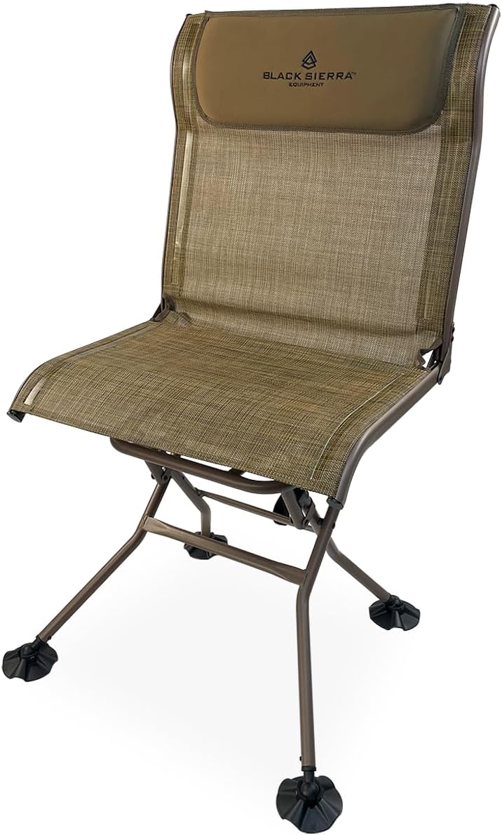 Amazon.com : Black Sierra 360° Silent Swivel Hunting Chair, Steel Frame ...