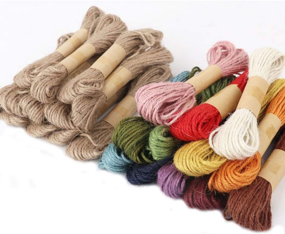 Amazon.com: YS Supplies Jute Twine, 24 Bundles 1mm Natural Jute String ...