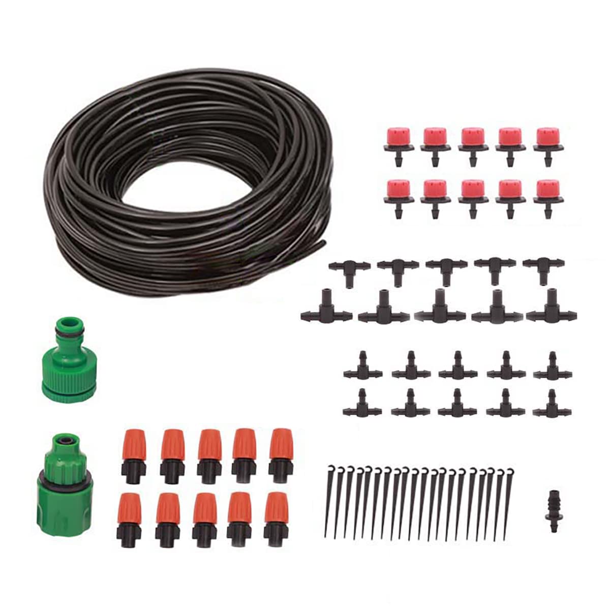 LINZI Garden Irrigation System 20M/66FT Micro Drip Irrigation Kit, DIY ...