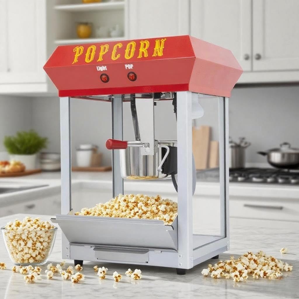 Amazon.com: 6-Ounce Popcorn Machine, Commercial Popcorn Popper Maker ...