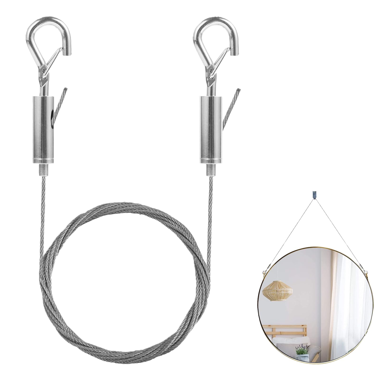 Picture Hanging Wire - 2mx1.5mm Adjustable Mirror Hanging Wire Heavy ...