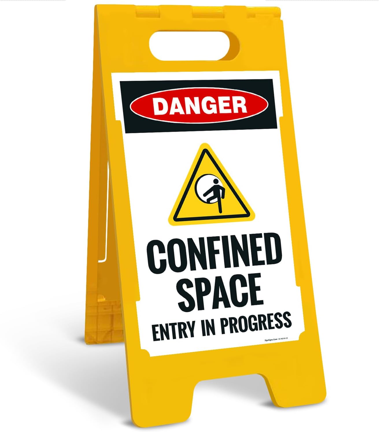 OSHA Danger Confined Space Entry in Progress Sidewalk Sign Kit, 10x16 ...