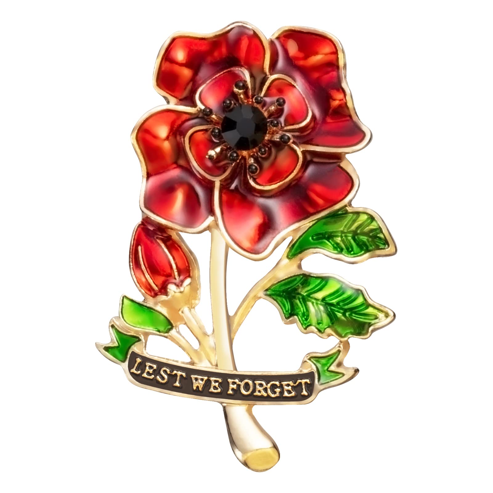 Buy Lalavon Poppy Badges and Pins 2022 Sparkly Poppy Brooch Metal Poppy ...