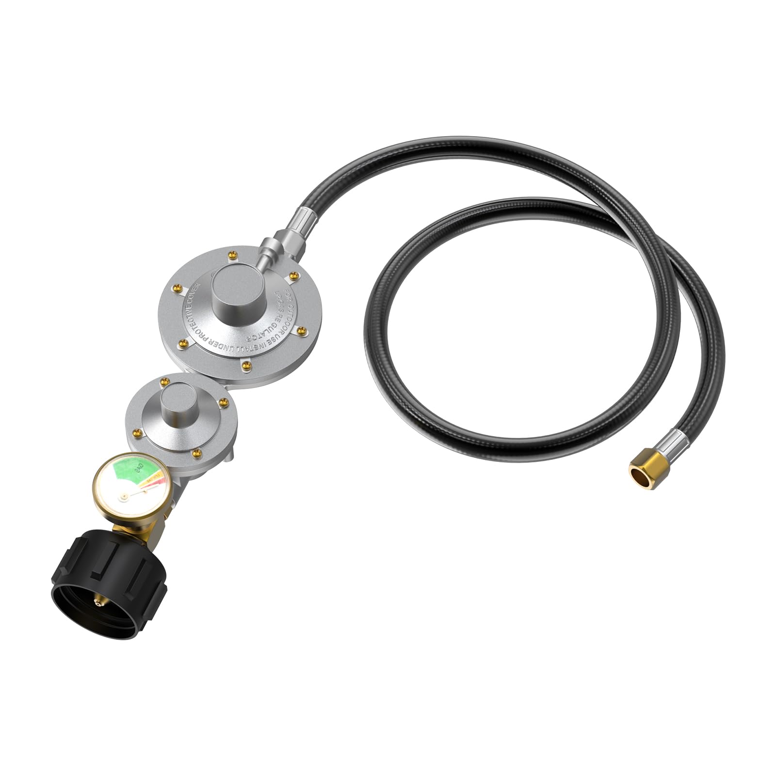 Snapklik.com : BMMXBI 5 FT Two-Stage Propane Regulator Horizontal