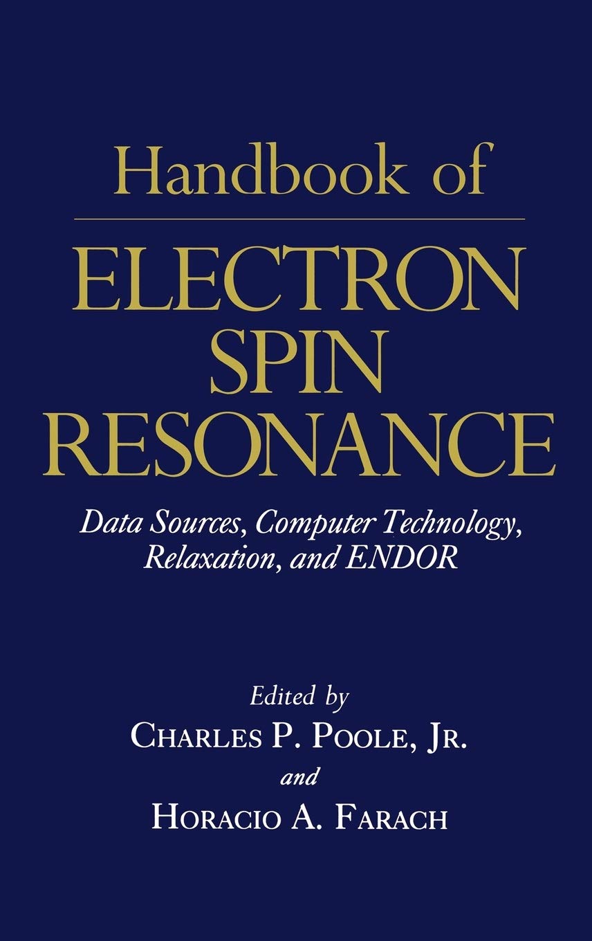 Amazon.com: Handbook of Electron Spin Resonance: Vol. 1: 9781563960444 ...
