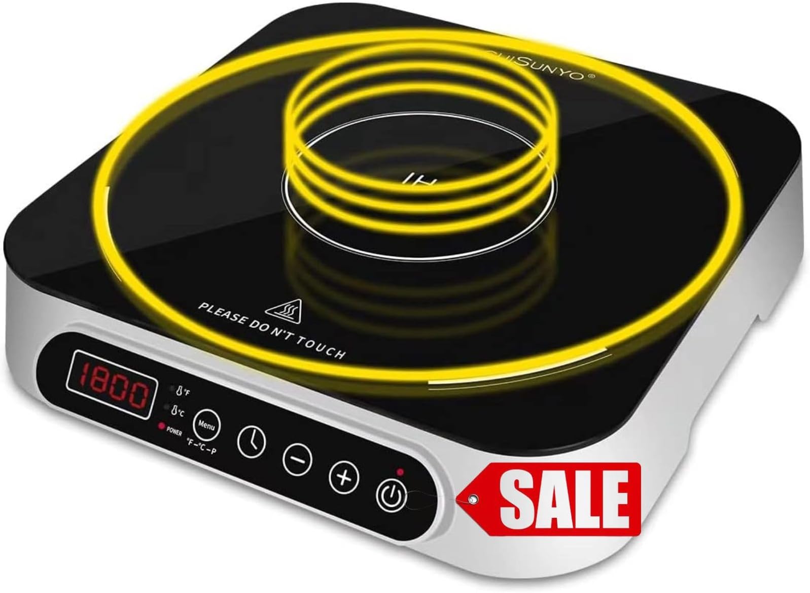 Amazon.com: Portable Induction Countertop 1800W Cooktop 10 Power Levels ...