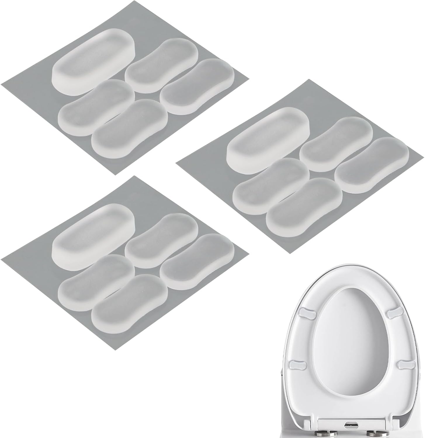 Amazon.com: UTALIND 15Pcs Strong Adhesive Toilet Seats Lid Bumpers ...