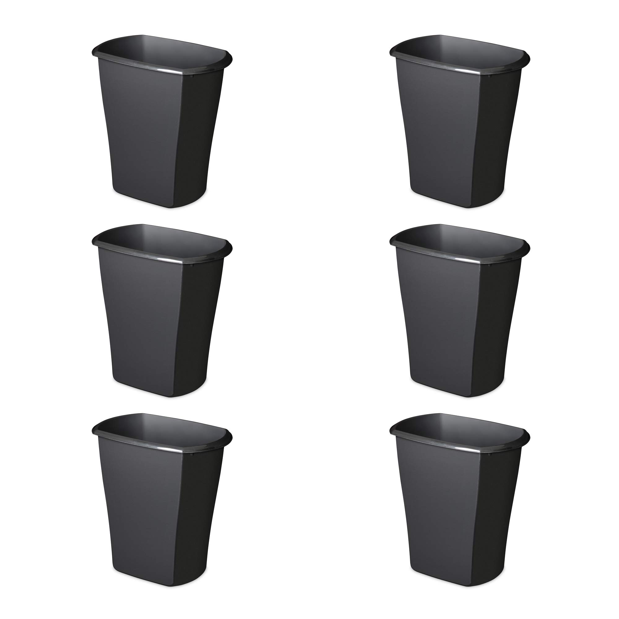Amazon.com: Sterilite 3 Gallon Rectangular Wastebasket, Small Plastic ...