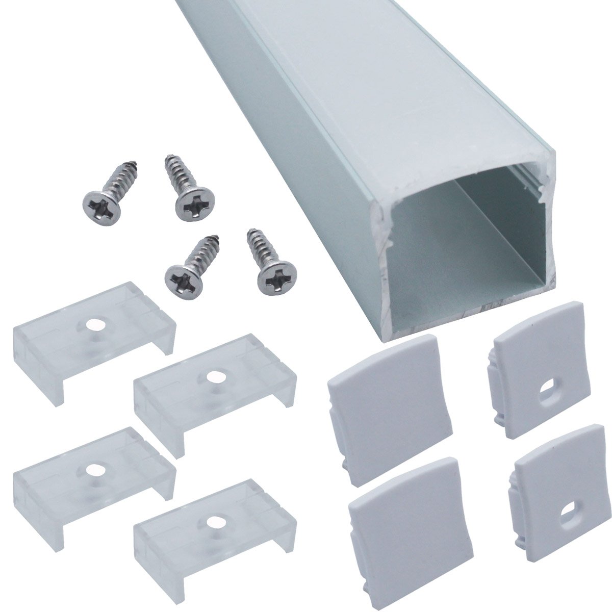 Litever 6 Pack Aluminum LED Channel - for LED Strip Mounting-3.3ft/1 ...