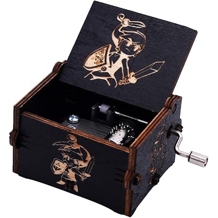 Amazon.com: The Legend of Zelda Music Box Hand Crank Musical Box Carved Wooden Music Boxes Mini ...