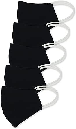 Trident Solid Medium Face Mask Cotton 2-Layer 5 PCs Reusable - Washable ...