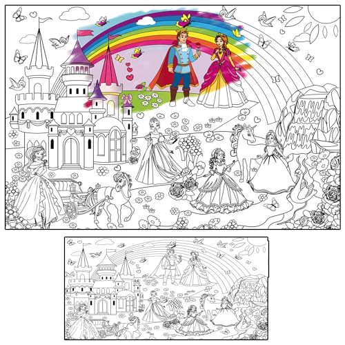Buy ALEX Art, Giant Coloring Poster for Wall - Princess Huge Posters to ...