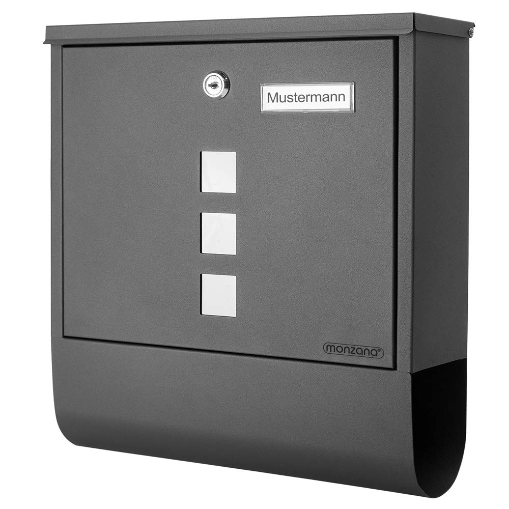 Buy Monzana Design Letter Box Steel With Newspaper Compartment Viewing buy-monzana-design-letter-box-steel-with-newspaper-compartment-viewing
