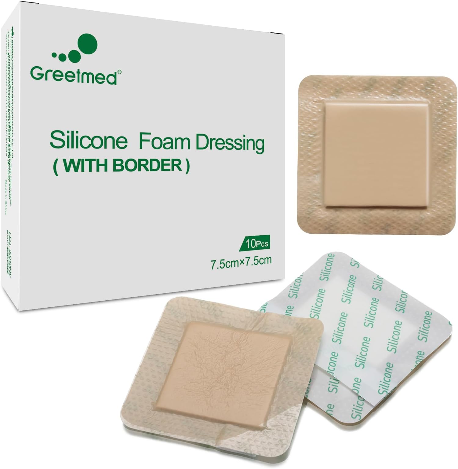 Amazon.com: Silicone Foam Dressing 3x3 Inch with Border, 10 Packs ...