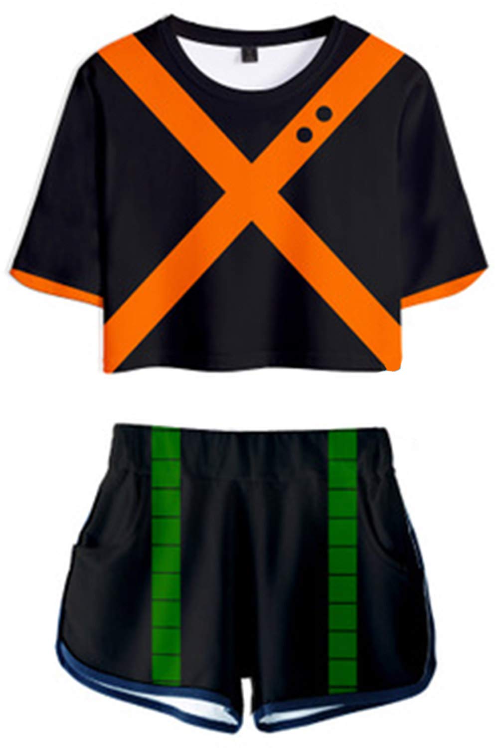 Buy Izuku Midoriya Deku Todoroki o Bakugou Katsuki Crop Top and Shorts ...