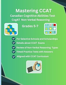 Mastering CCAT Canadian Cognitive Abilities Test CogAT Non-Verbal ...