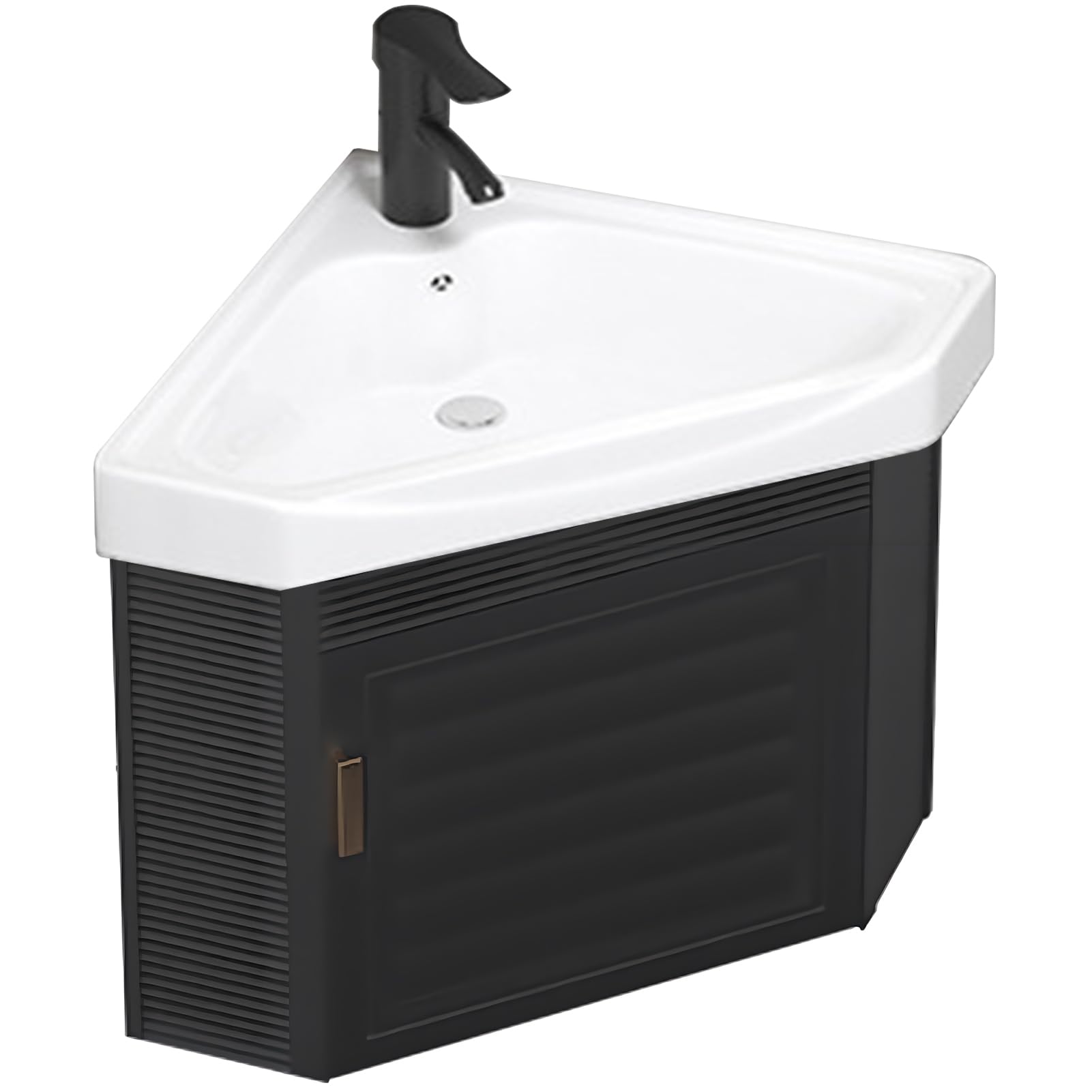 Corner Bathroom Vanity with Sink, Wall Mount Small Utility Sink with ...