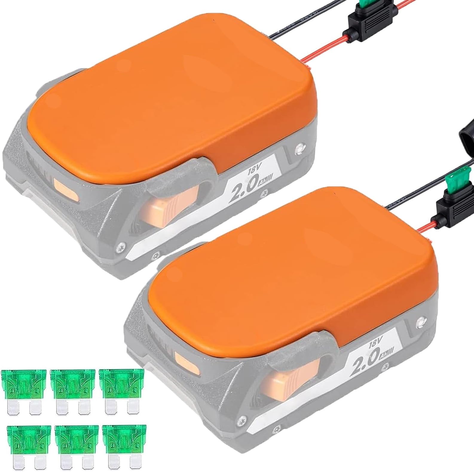 Amazon.com: EID 2 Packs Power Wheels Adapter for Ridgid Battery 18V AEG ...