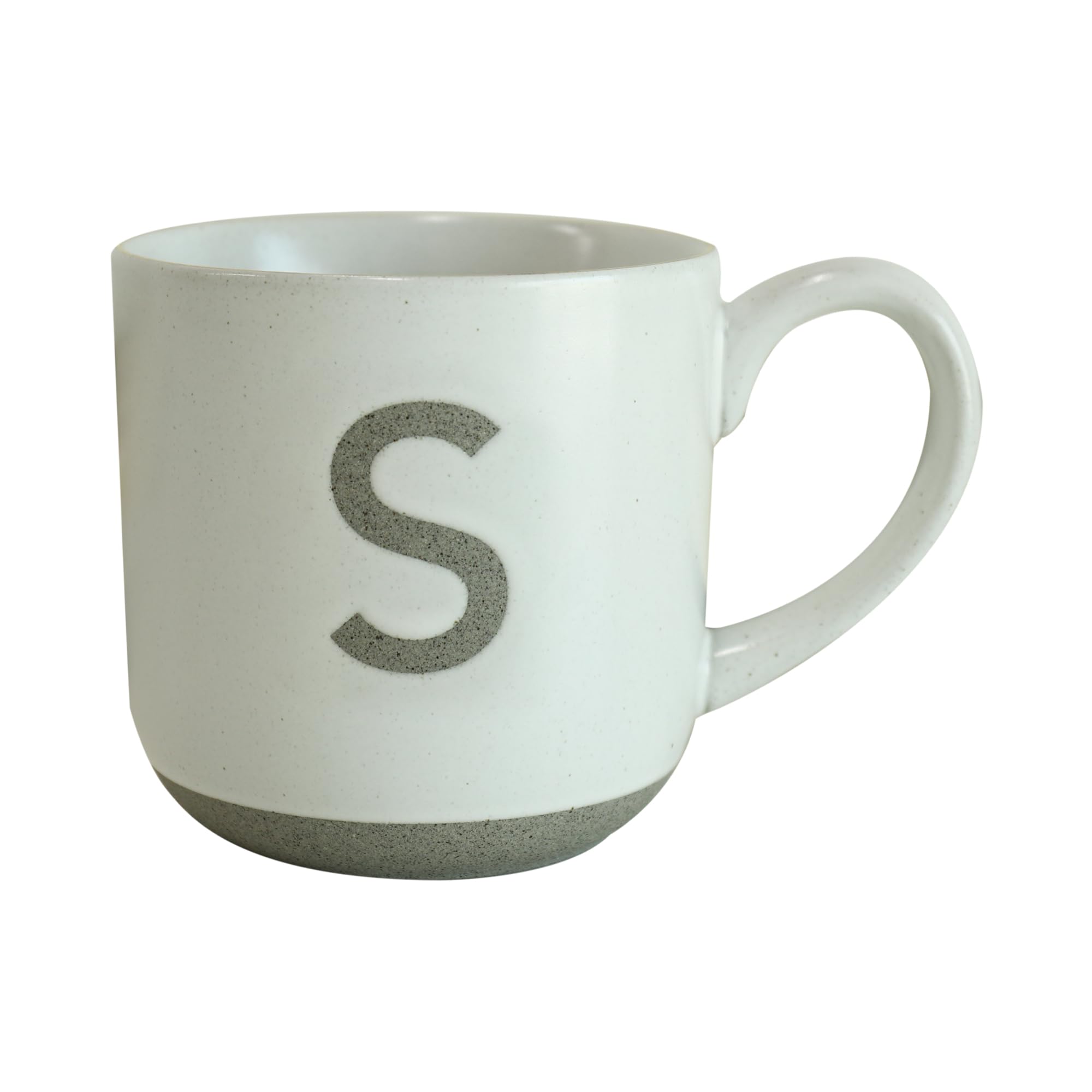 Amazon.com | COLLECTIVE HOME - Ceramic Mug, Uppercase Letter Design ...