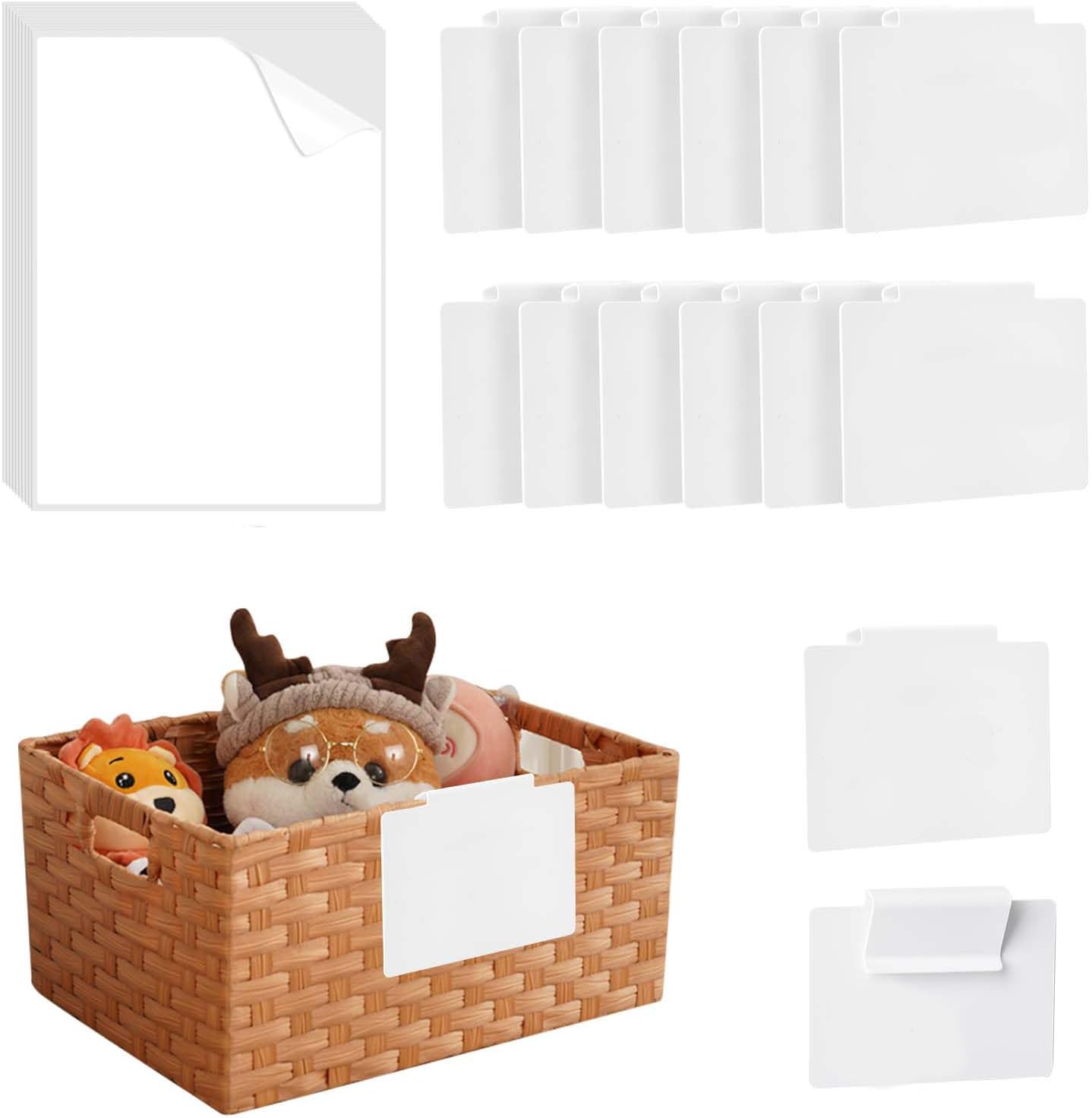 Amazon.com: CUALFEC Modern Clip-On Storage Bin Labels, 44 Count, 6" x 4 ...