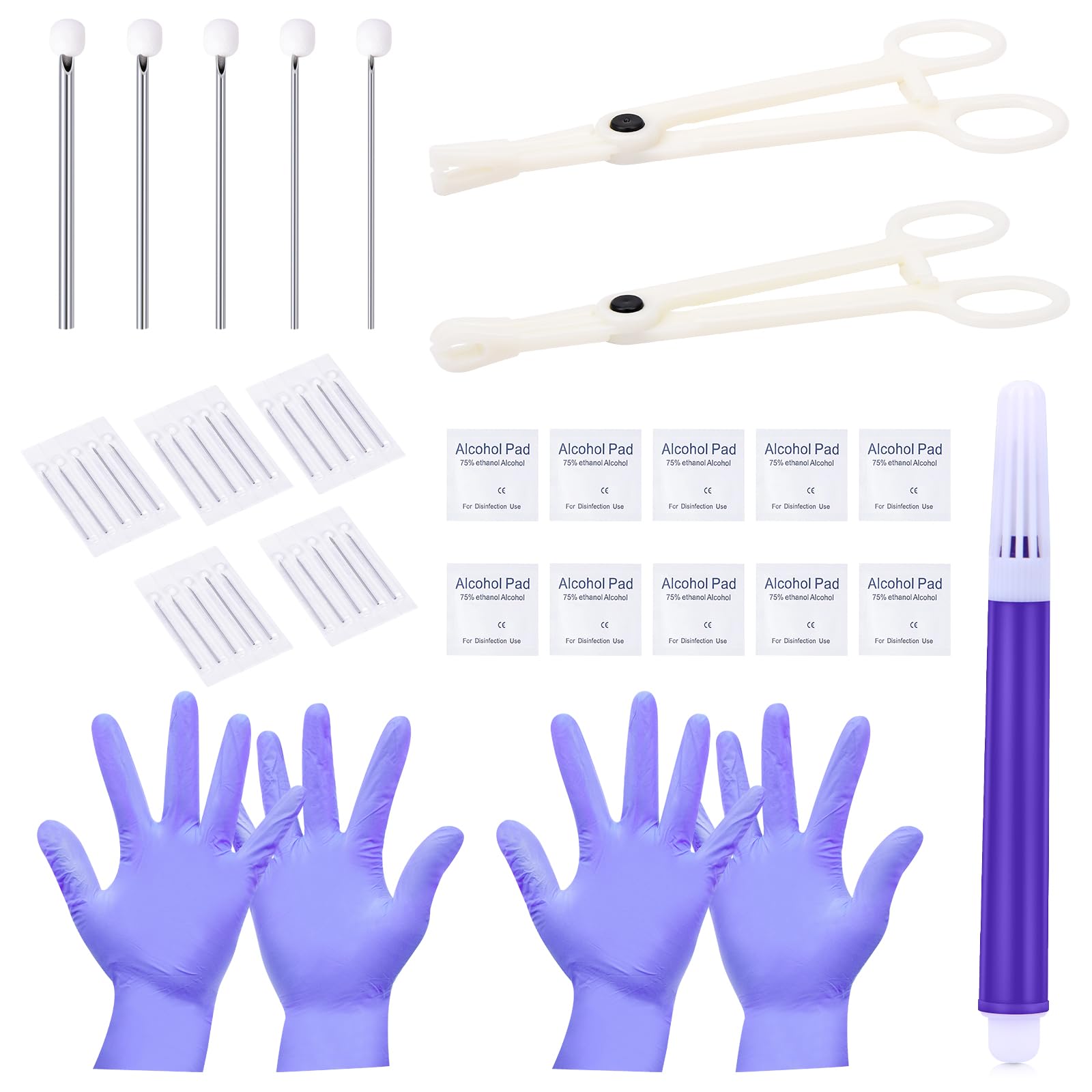 Amazon.com: DJCIW 40PCS Mixed Piercing Needles Piercing Tool Kit with ...