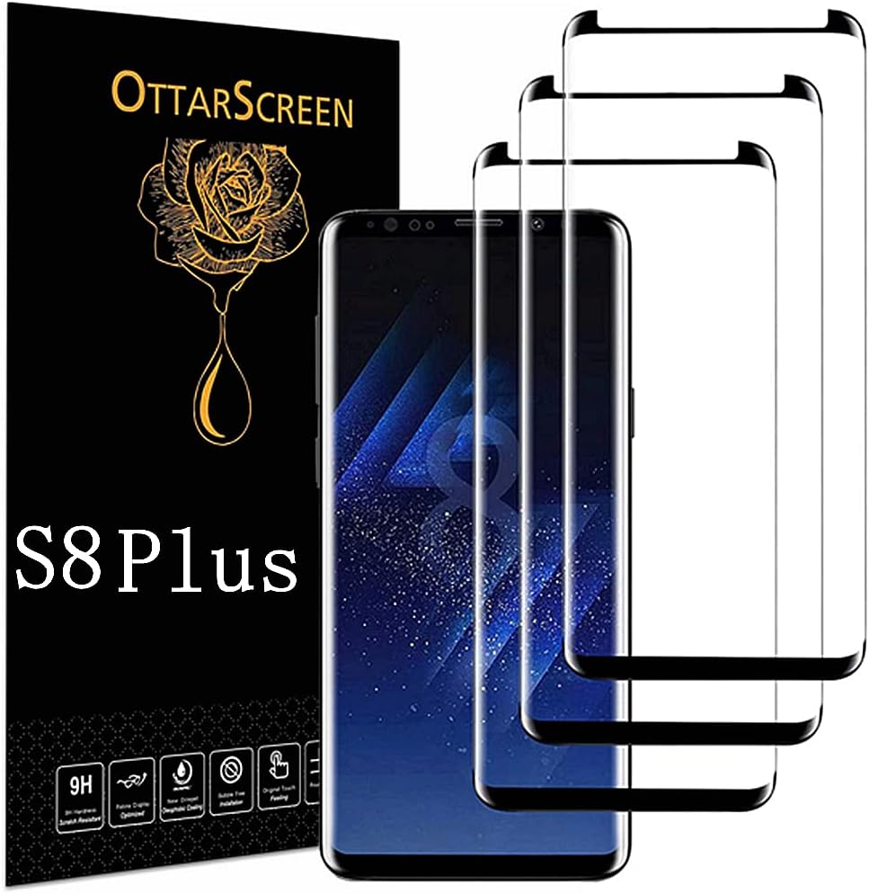 Amazon.com: Galaxy S8 Plus Screen Protector, 3 Pack Tempered Glass ...