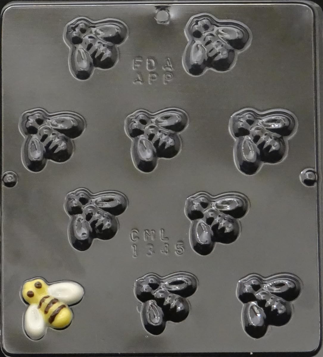 Amazon.com: Candy Molds N More Bee Bite Size Chocolate Candy Mold 1345 ...