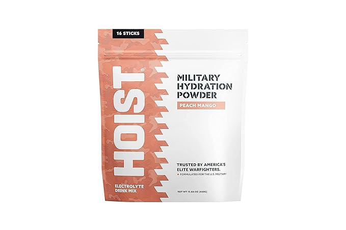 Amazon.com: Hoist Military Hydration Powder Sticks, Peach Mango - 16 ...