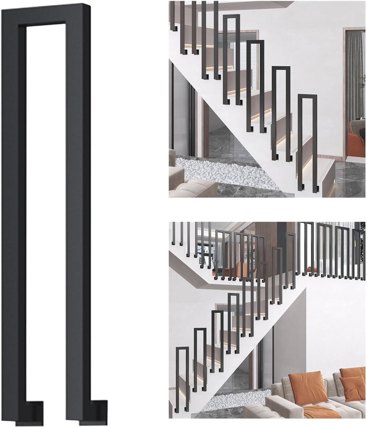 Stair Railing for Outdoor Indoor Steps, Side Walls Stair Rails and ...