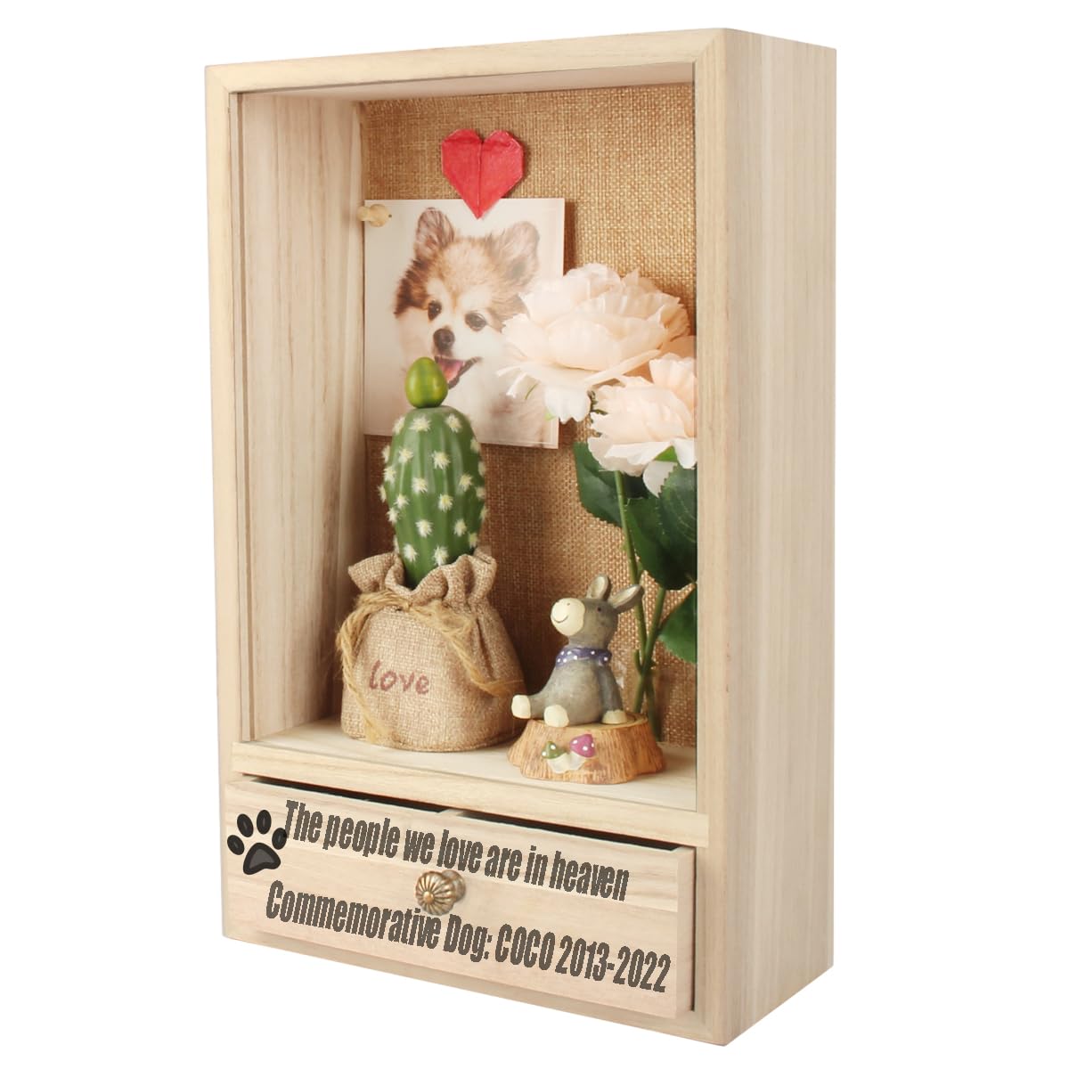 Amazon.com - LITAITAI 4 inch Deep Shadow Box Dog Memorial, 9x14 ...