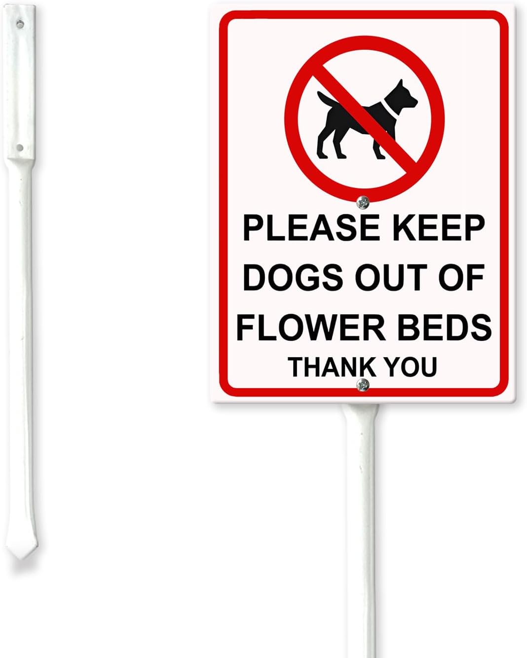 Amazon.com : FemiaD Please Keep Dogs Out Of Flower Beds Yard Sign with ...