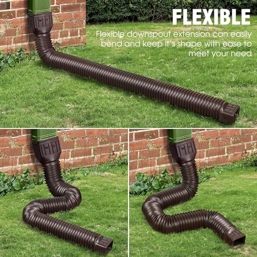 Snapklik.com : 2 Pack Flexible Rain Gutter Downspout Extensions,Drain ...