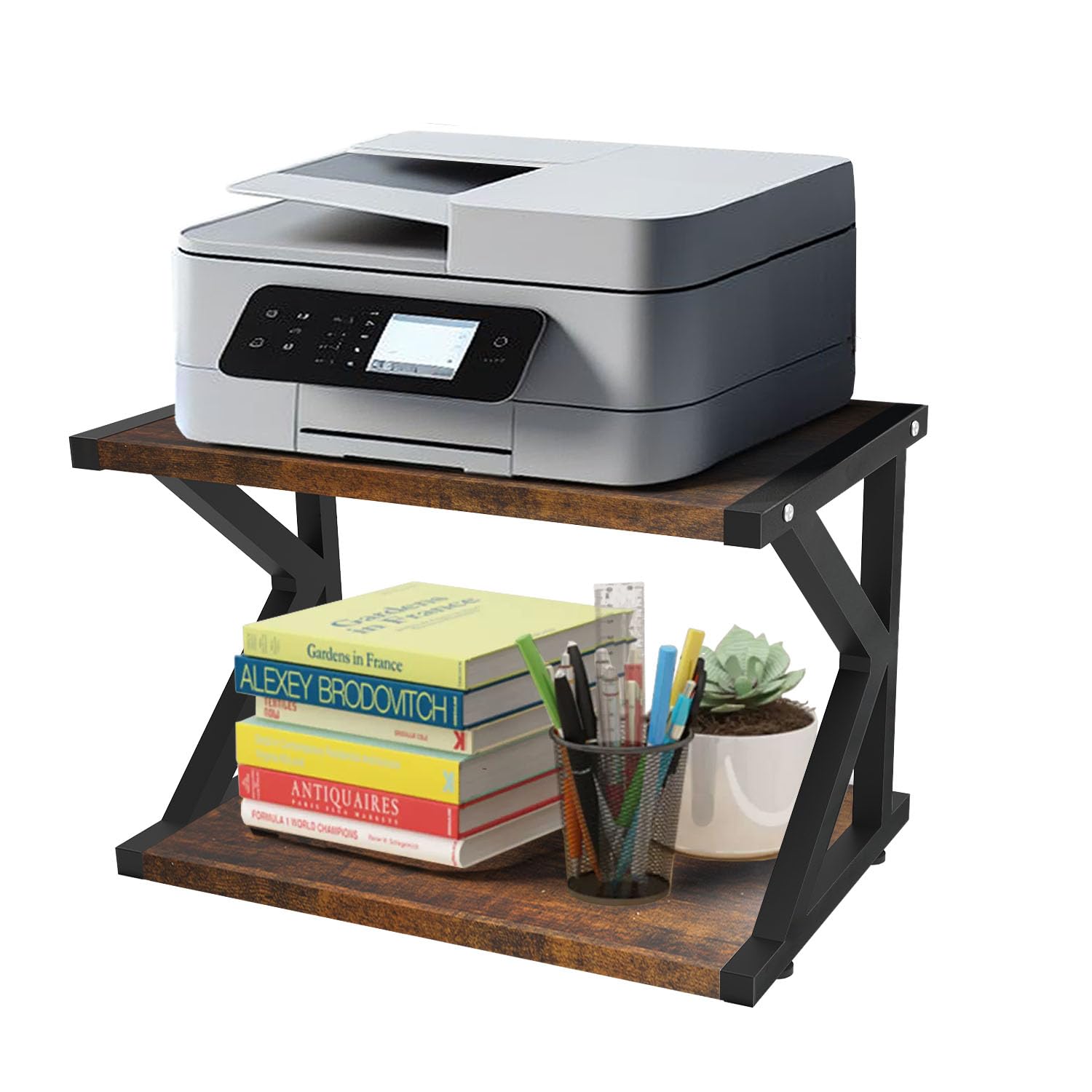 Amazon.com: Golemas Printer Stand with Storage On Table Desk, Small ...