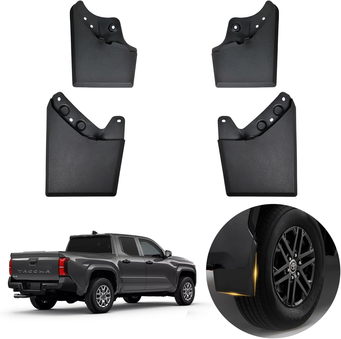 Amazon.com: HOUCLEMIC Mud Flaps for Toyota Tacoma Accessories 2024 2025 ...