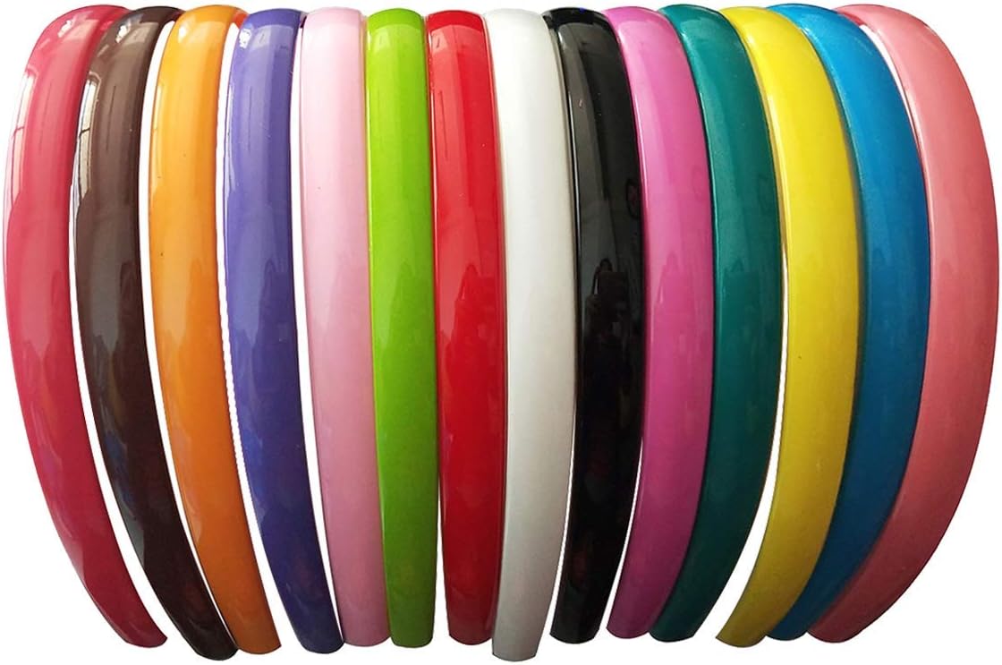 Amazon.com : Yazon 13pcs 12mm Plastic Headbands for Girls Women ...