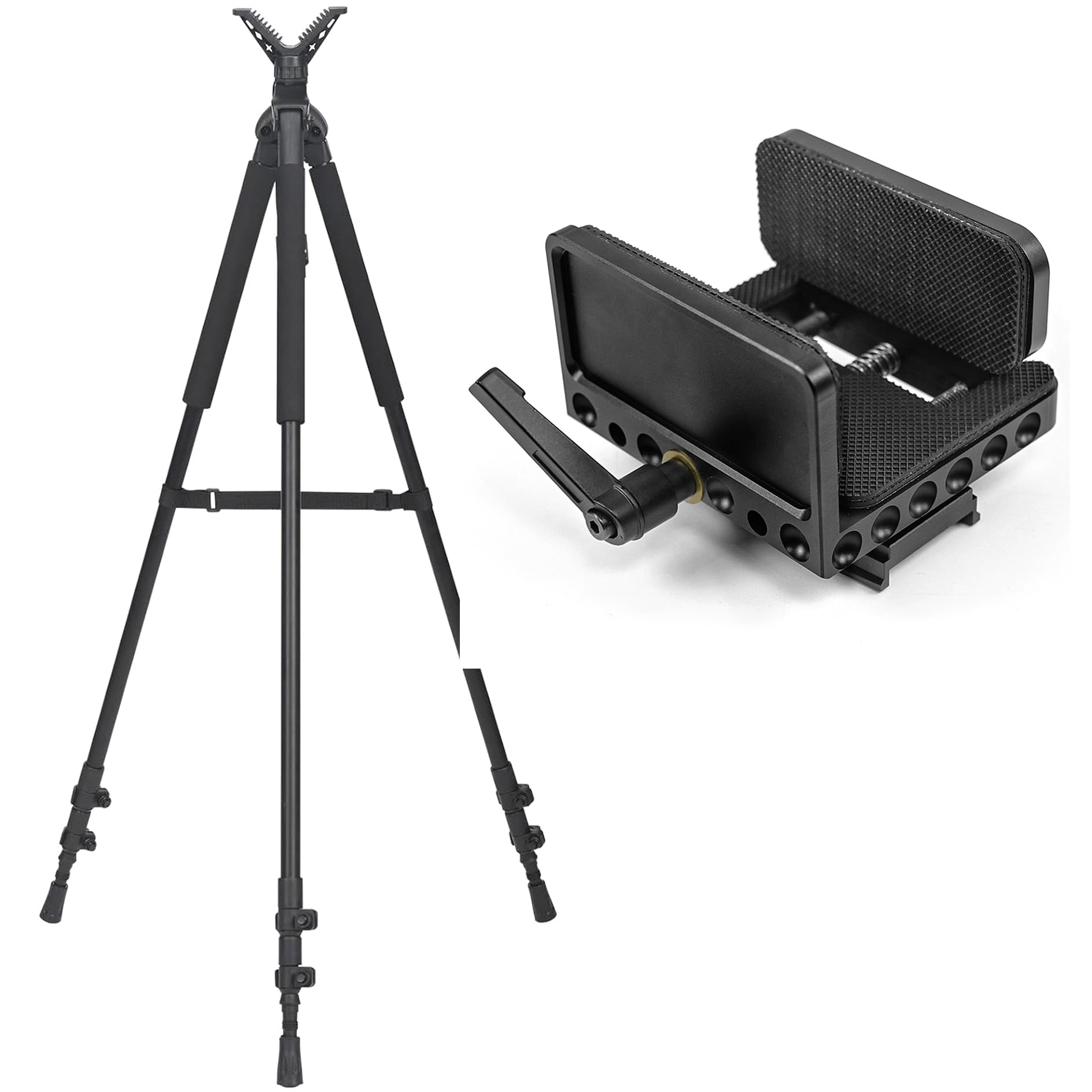 Amazon.com : HUNTPAL 3-in-1 Hunting Tripod Stand Shooting Stick Gun ...