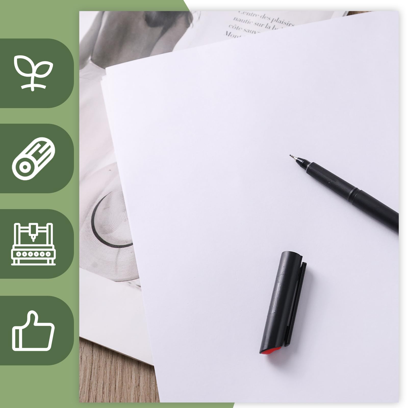 Snapklik.com : 50 Sheets White Cardstock, 12 X 12 Scrapbook Paper Heavy ...