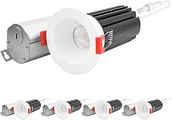 LUXRITE 2 Inch LED Recessed Lighting with Junction Box, 15W, 5 Color ...