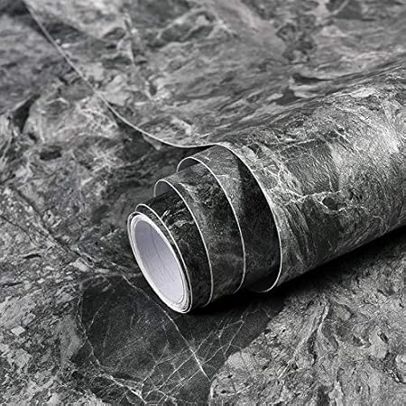 Amazon.com: TOTIO Gray Marble Contact Paper Textured Grey Granite ...