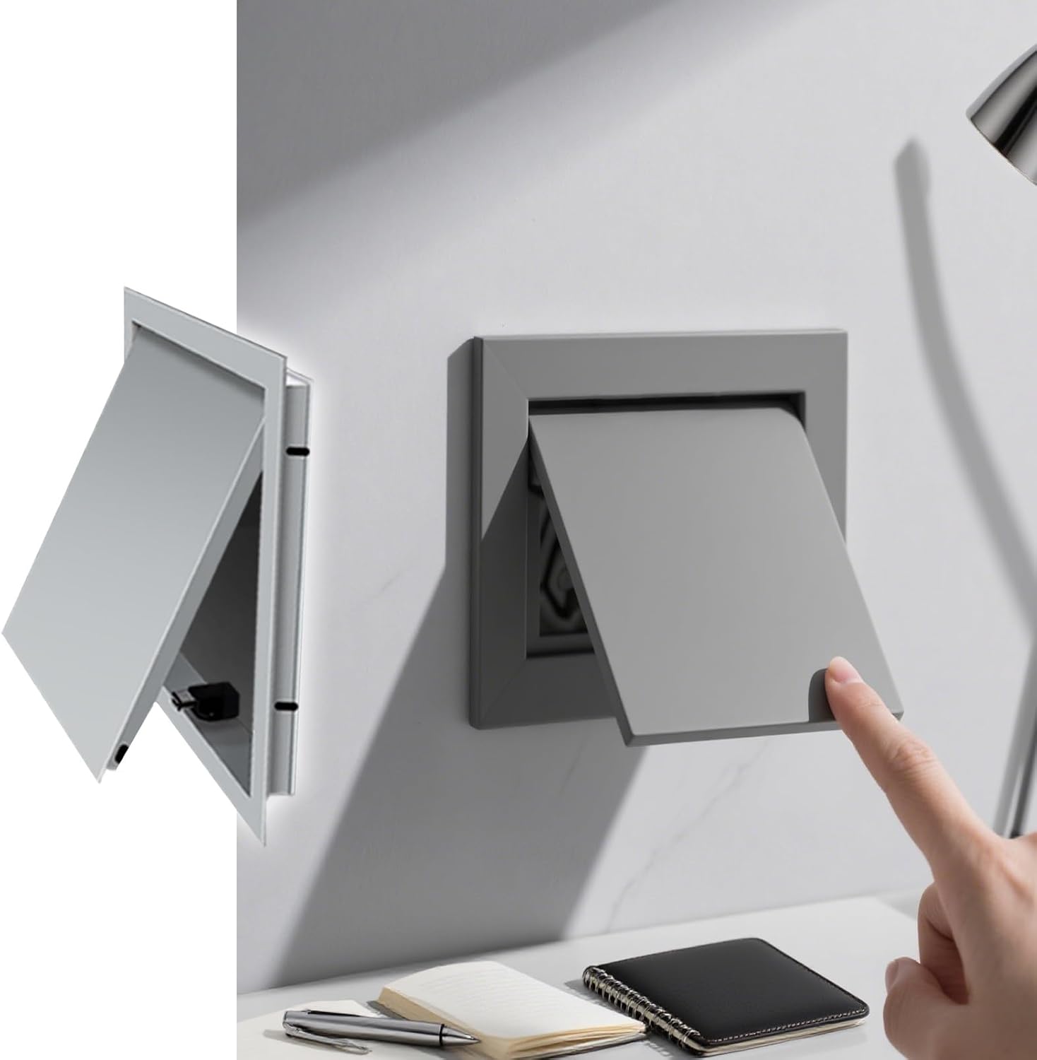 1pc Gray Press Open Inspection Hatch - Durable Aluminum Access Panel ...