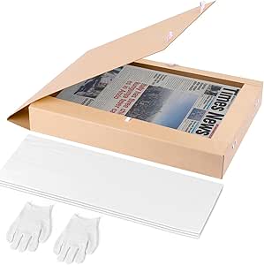 Amazon.com: UHillMinerva Newspaper Preservation Box with 10 Acid-Free ...