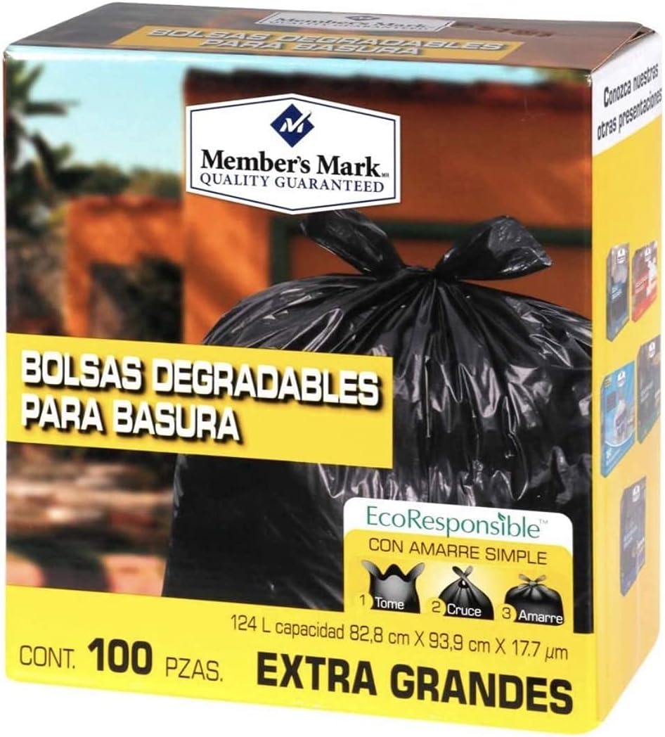 Member´s Mark - BOLSAS PARA BASURA DEGRADABLES EXTRA GRANDES MEMBERS ...