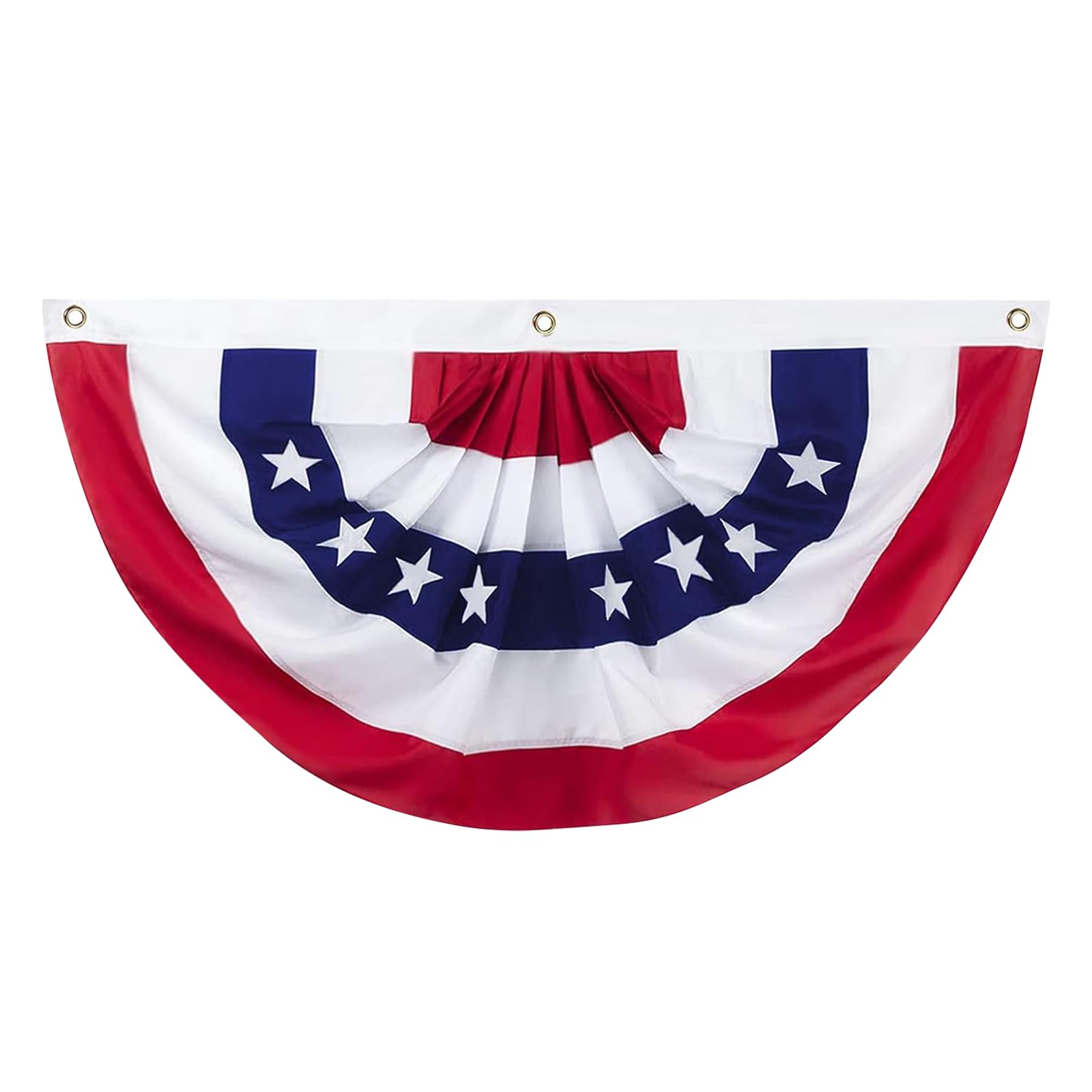 Amazon.com: Outdoor USA Bunting Flags 1PCS 2x4 FT American Pleated Fan ...