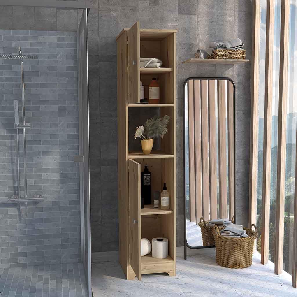 Amazon.com: BIKAL Linen Cabinet Albany, Wooden Bathroom Cabinet ...