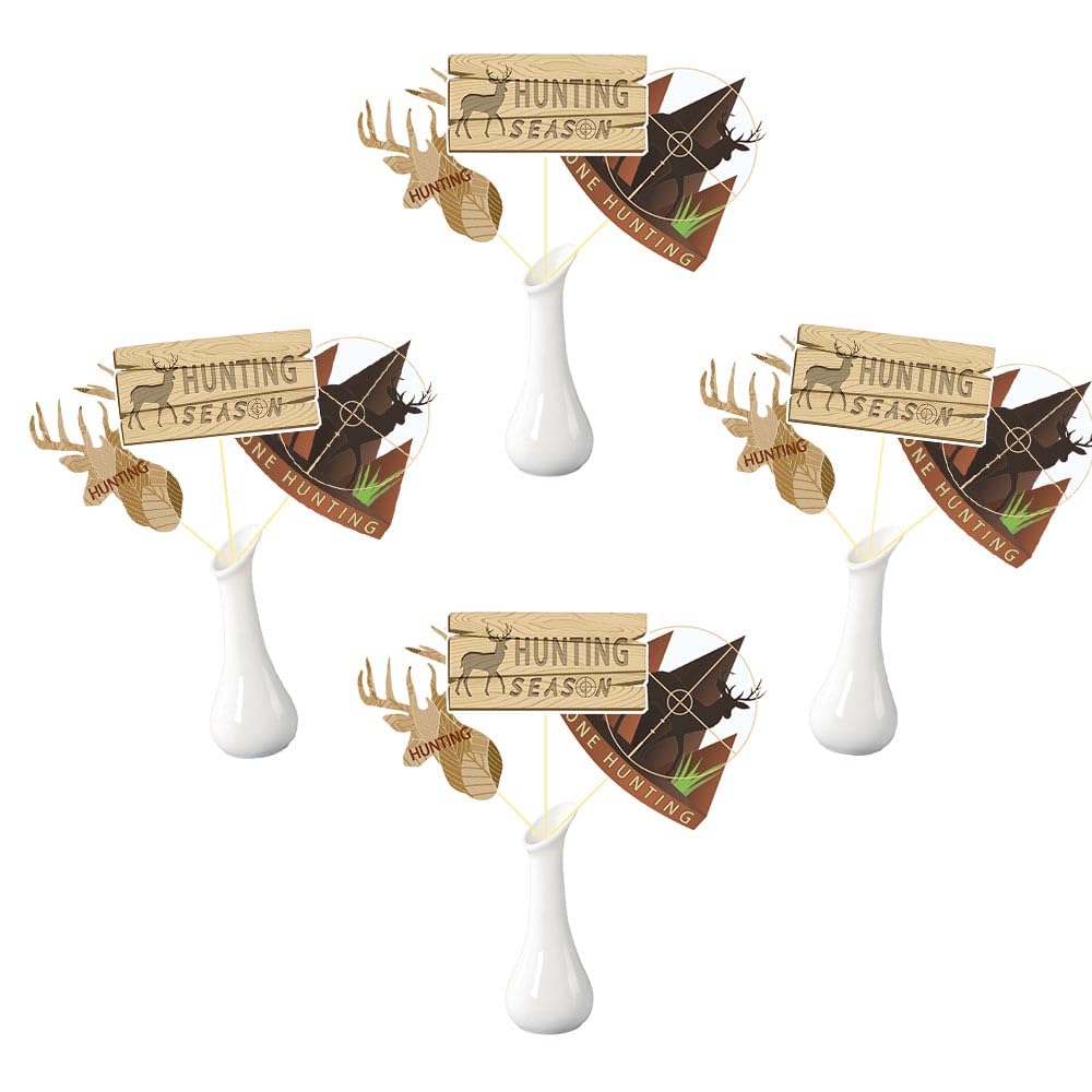 Amazon.com: Deer Hunting Centerpiece Sticks 12Pcs Deer Hunting Photo ...