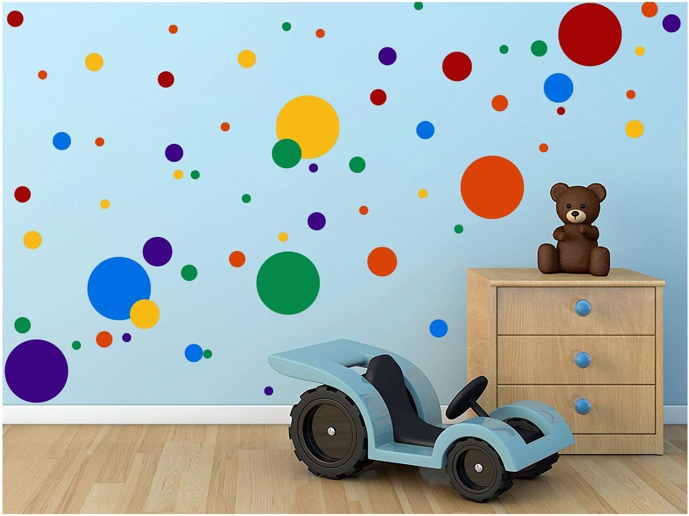 Amazon.com: TOARTi Polka Dots Wall Decals(132 Decals) Easy to Peel ...