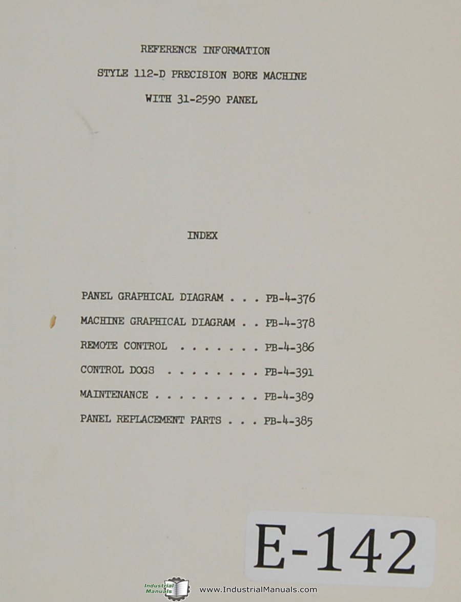 ExCello Reference Info Style 112-D with 31-2590 Panel Boring Machine ...